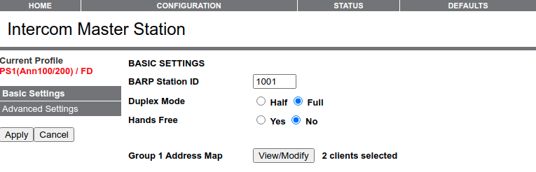 IP Audio Client user manual - Standard mode