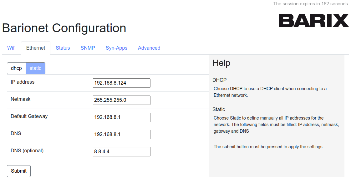 Barionet 400 - Quick Install Guide